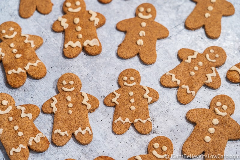 Chewy Sugar-Free Keto Gingerbread Cookies Recipe | Gluten-Free