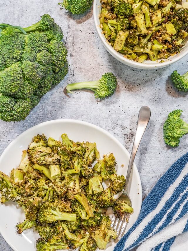 The Best Roasted Broccoli Recipe (Garlic & Cheese) Story - I Can't ...