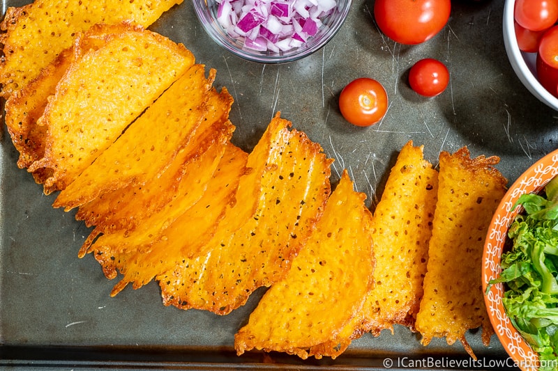Crispy Keto Cheese Taco Shells - Low Carb Taco Shells