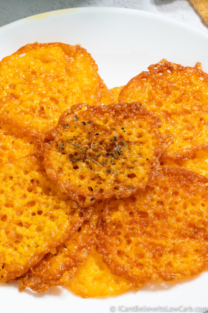 Crispy Keto Cheese Chips Recipe | Cheddar Cheese Crisps