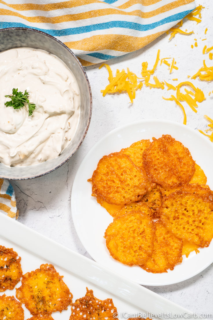Crispy Keto Cheese Chips Recipe | Cheddar Cheese Crisps