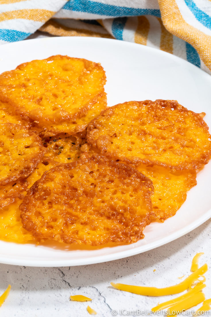 Crispy Keto Cheese Chips Recipe | Cheddar Cheese Crisps